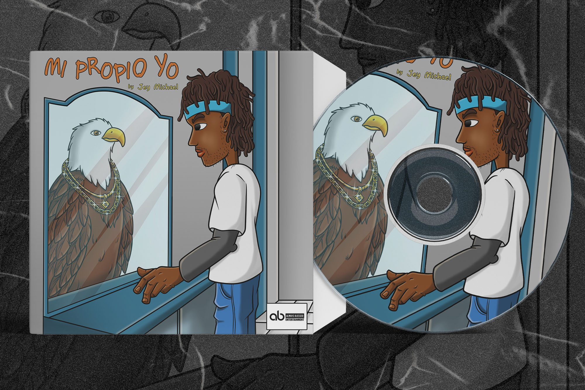 Cartoon Mixtape Cover Album Illustration Service